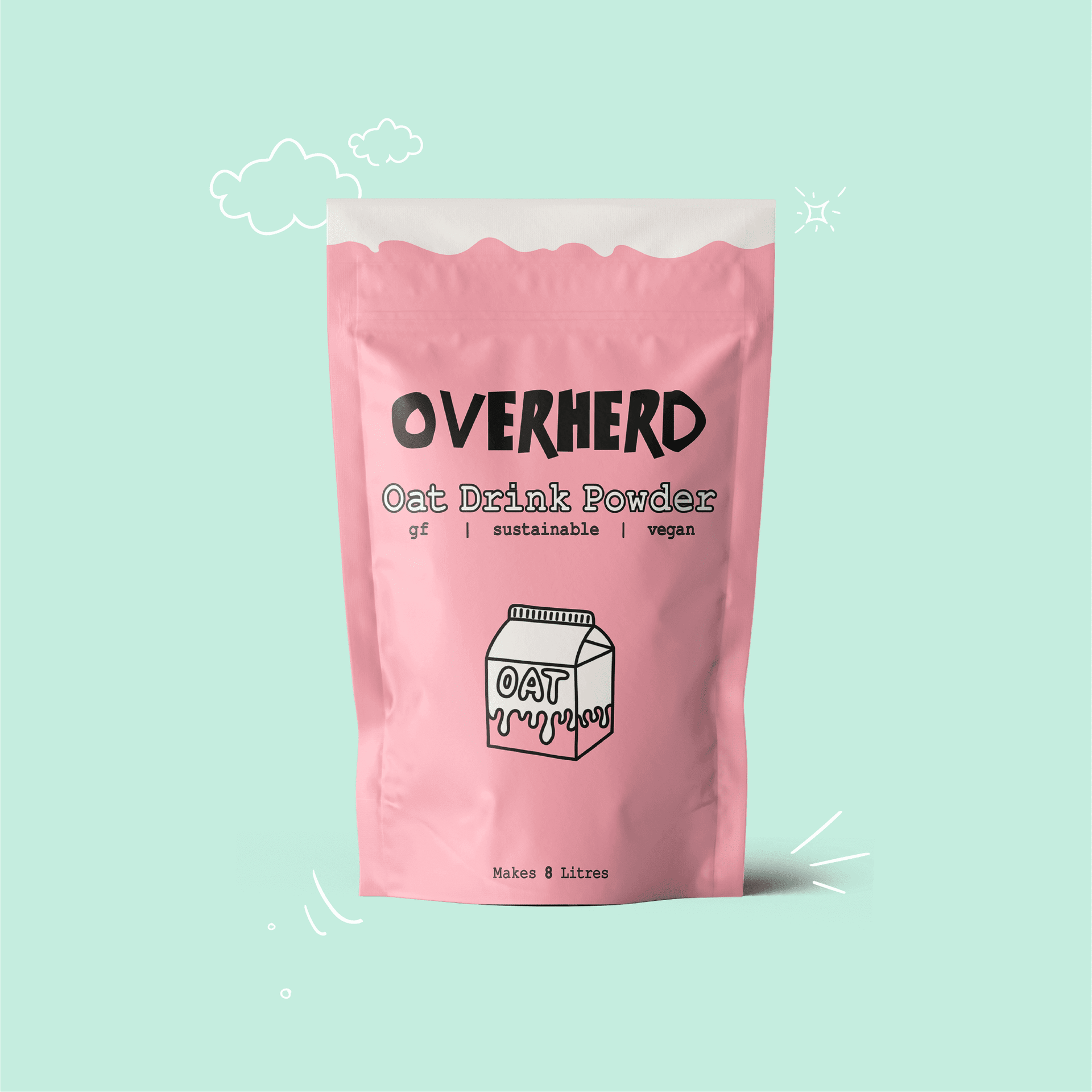 Oat Milk Powder | Delicious & Instant Powdered Vegan Milk | Overherd